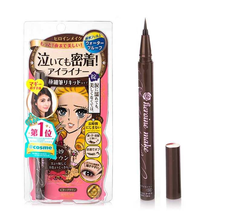 Kiss me Heroine Make Smooth Liquid Eyeliner 02 Brown - Vanessa Cosmetics